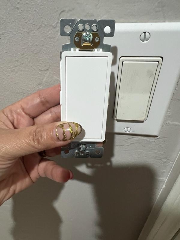 Square D X Series 20-amp Single-pole Rocker Master Light Switch , White ...