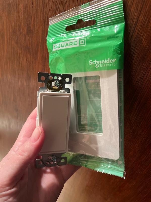 Square D X Series 20-amp 3-way Rocker Light Switch , Gray in the Light ...