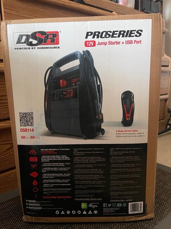 Schumacher Electric DSR ProSeries 2200-Amp 12-Volt Portable Car Battery ...