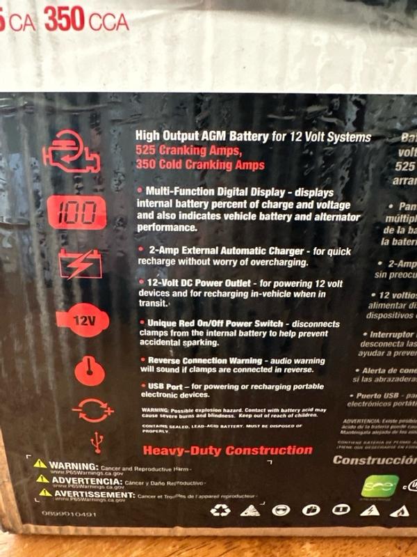 Schumacher Electric DSR ProSeries 2200-Amp 12-Volt Portable Car Battery ...