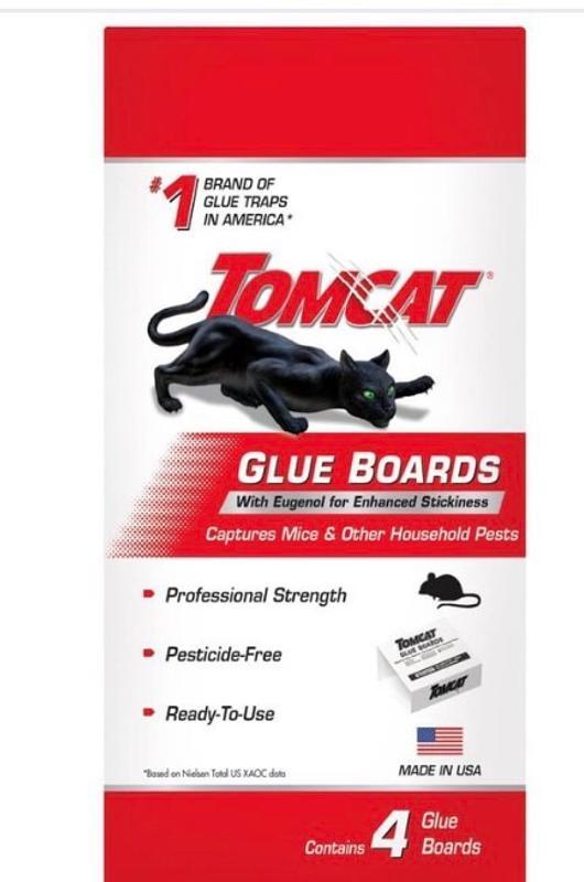 TOMCAT Glue Boards with Eugenol for Enhanced Stickiness 4-Count Sticky ...