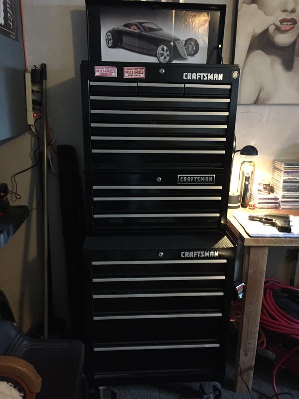 Tools Craftsman 26 Inch 3-drawer Heavy-duty Ball Bearing Middle Chest ...