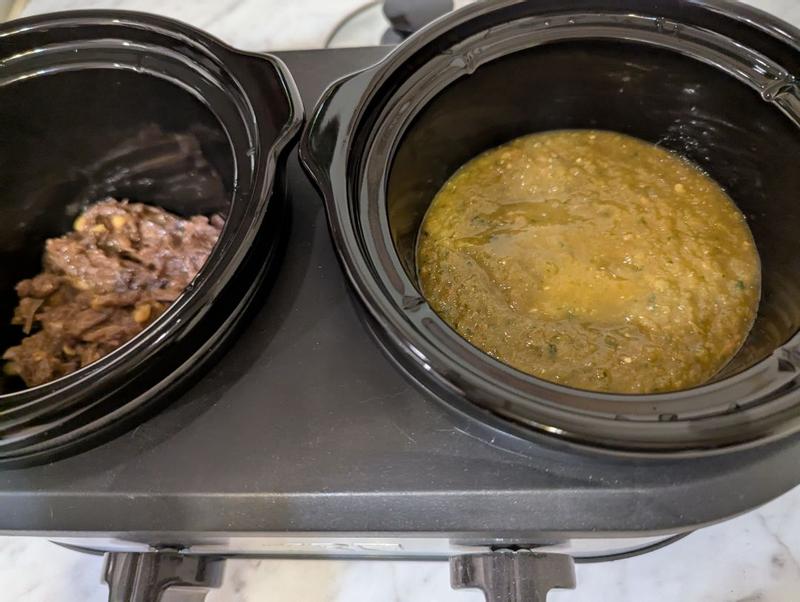 TRU Dual Crock Slow Cooker with Two 1.25 Quart Inserts in the Slow ...