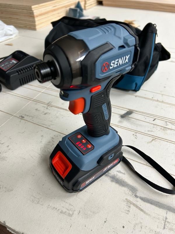 SENIX X2 20-volt 1/4-in Brushless Cordless Impact Driver (1-Battery ...