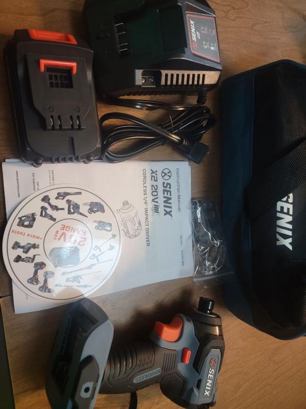 SENIX X2 20-volt 1/4-in Brushless Cordless Impact Driver (1-Battery ...