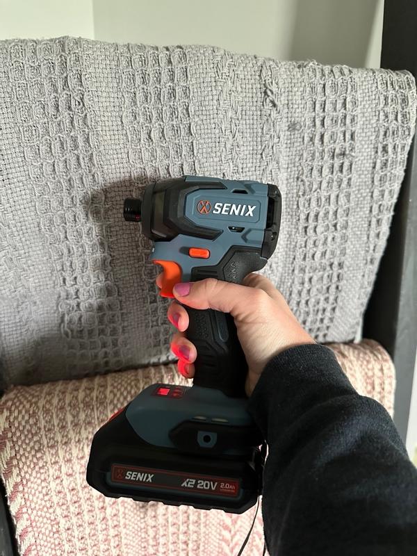 SENIX X2 20-volt 1/4-in Brushless Cordless Impact Driver (1-Battery ...