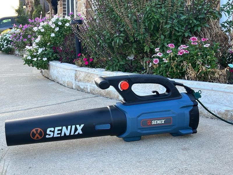 SENIX AC 690-CFM 115-MPH Corded Electric Handheld Leaf Blower (Battery ...