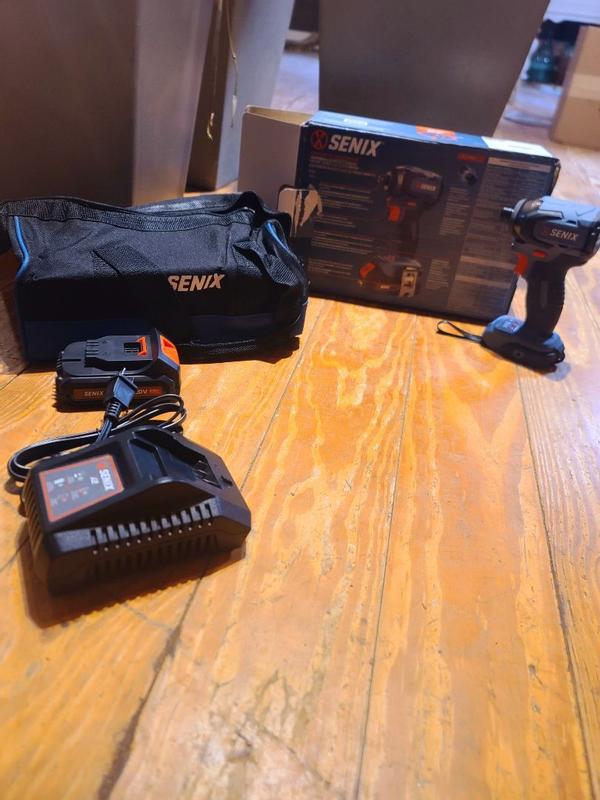 SENIX X2 20-volt 1/4-in Brushless Cordless Impact Driver (1-Battery ...