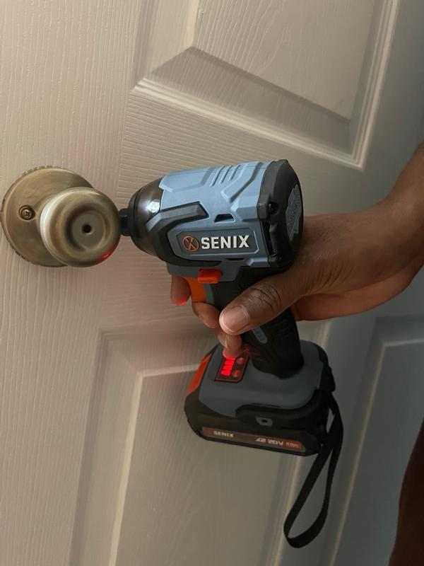 SENIX X2 20-volt 1/4-in Brushless Cordless Impact Driver (1-Battery ...