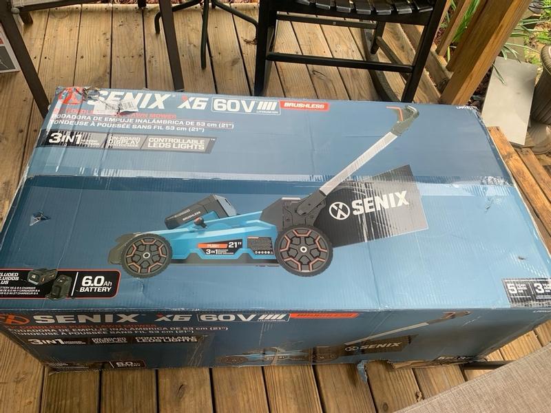 SENIX 60 Volt 60-volt 21-in Cordless Push Lawn Mower 6 Ah (1-Battery ...