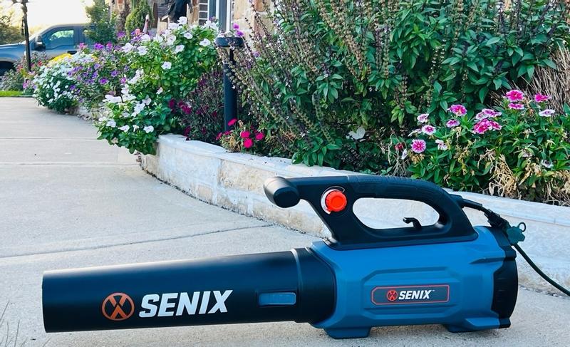 SENIX AC 690-CFM 115-MPH Corded Electric Handheld Leaf Blower (Battery ...