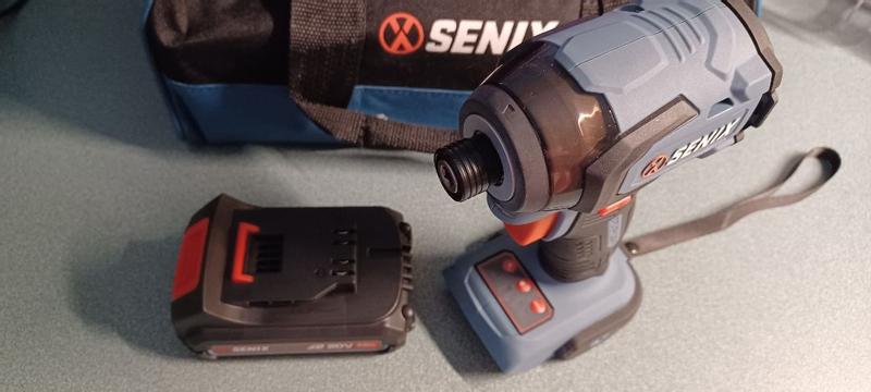 SENIX X2 20-volt 1/4-in Brushless Cordless Impact Driver (1-Battery ...