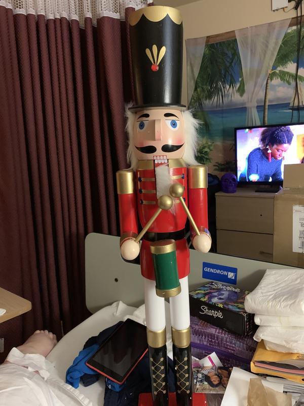 Sunnydaze Decor 35.75-in Wood Nutcracker Figurine in the Christmas ...