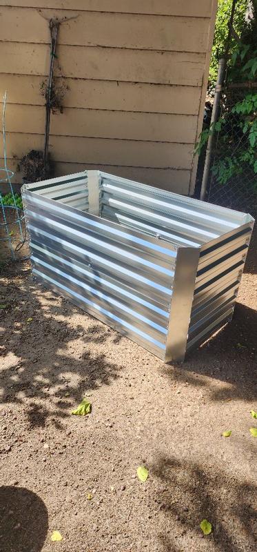 Sunnydaze Decor Sunnydaze Galvanized Raised Garden Bed - Outdoor ...