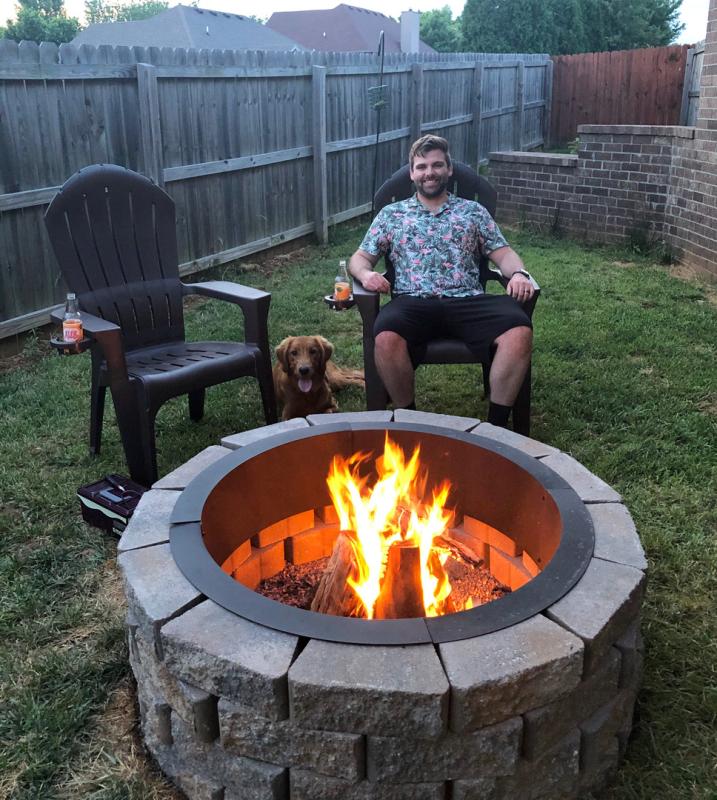 Outdoor Fire Pit Ring - DIY Above or In-Ground Steel Fire Ring Insert ...