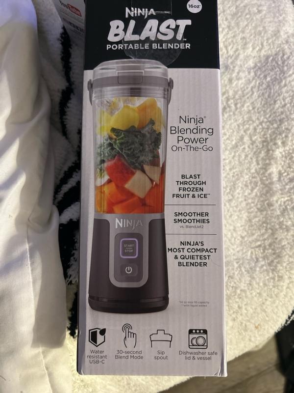 Ninja Blast Portable 18-oz 1-Speed Personal Blender (Denim Blue ...