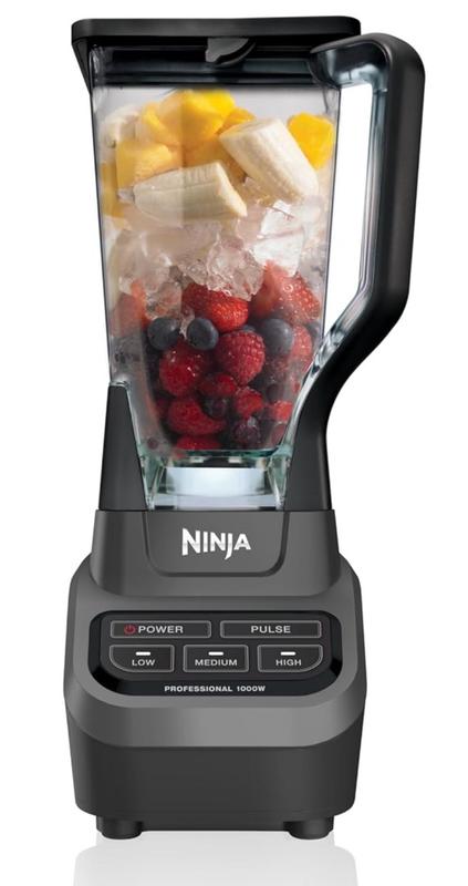 Ninja Professional XL 72-oz 4-Speed Countertop Blender (Black/Silver ...