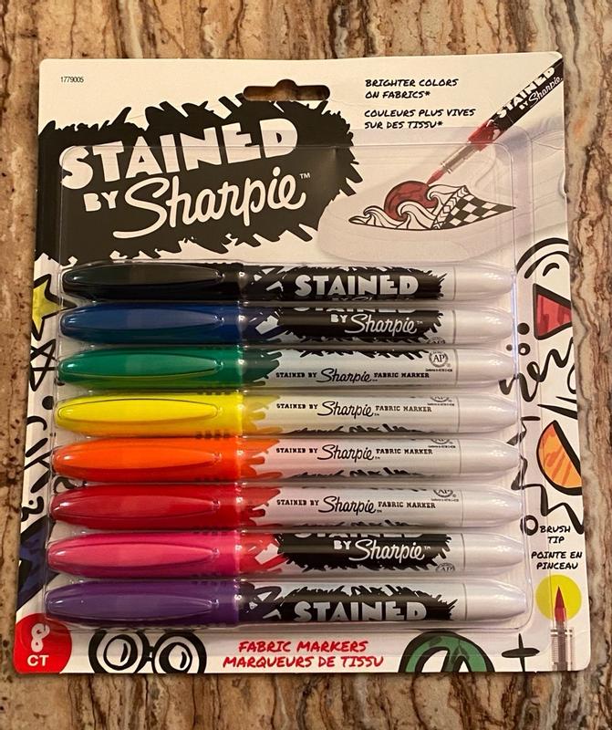 Stained by Sharpie Fabric Markers Brush Tip Sharpie