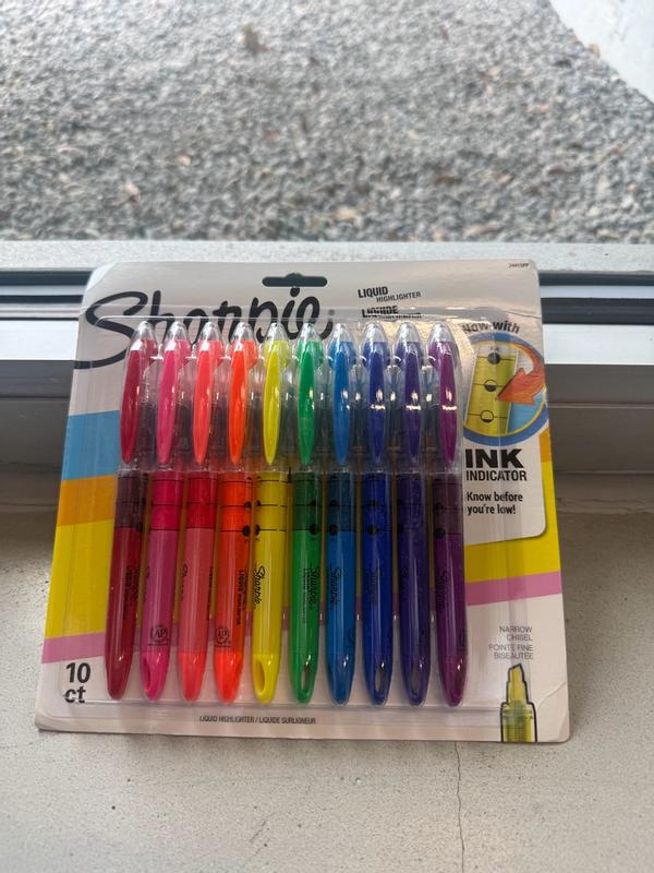 Sharpie Liquid Pen Style Highlighters, Chisel Tip, Fluorescent Yellow ...