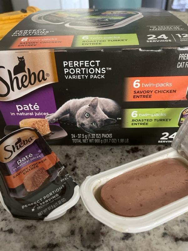 Sheba Perfect Portions Adult Savory Chicken and Roasted Turkey Entree ...