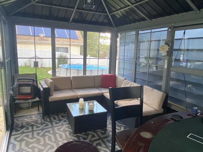 Sojag 10-ft x 14-ft Bolata Light grey/Black Solarium with Hardtop Roof ...