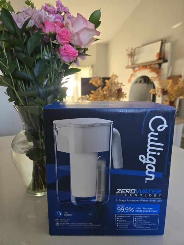 Culligan With ZeroWater Technology 10-Cup Gray Plastic Water filter ...