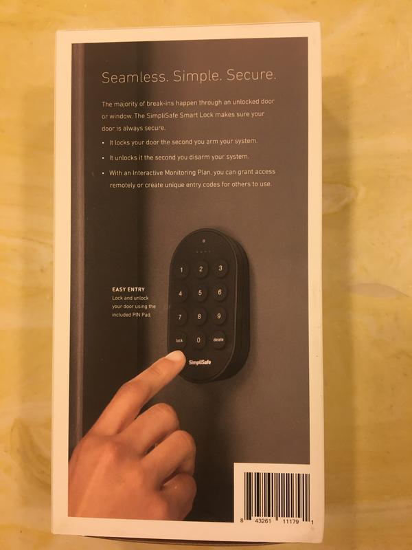 SimpliSafe Smart Lock Black Smart Lock Electronic Deadbolt with Wifi ...