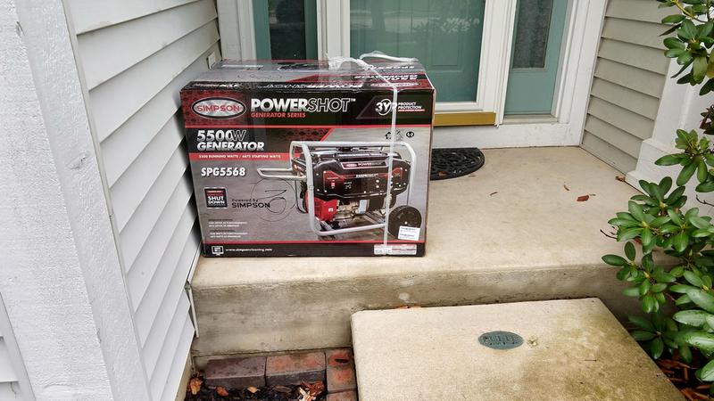 SIMPSON 6875 / 5500-Watt Single Fuel (Gasoline) Portable Generator ...