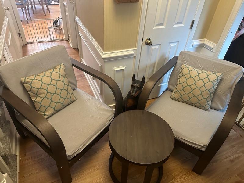 Octans 3-Piece Patio Conversation Set with Gray Sunbrella Cushions ...