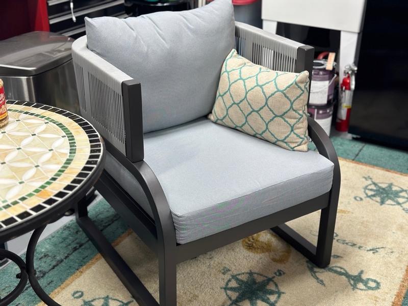 Octans 3-Piece Patio Conversation Set with Blue Cushions SL2C00148 at ...