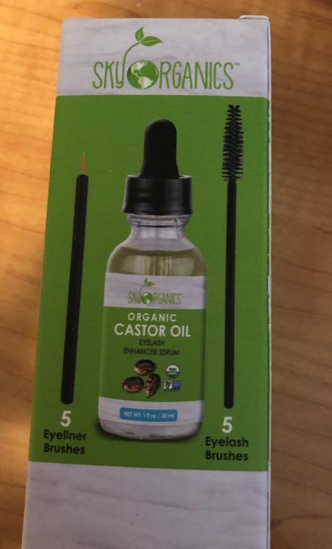 Organic Castor Oil Eyelash Serum Sky Organics