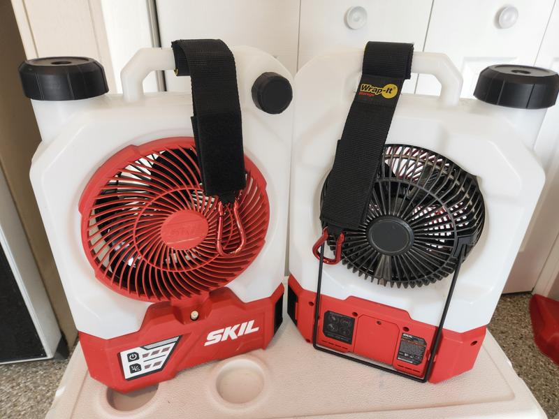 SKIL 7-in 12 -Volt Indoor/Outdoor Red Misting Personal Fan Battery ...