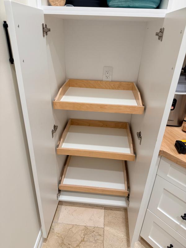 Slide-A-Shelf 16-in W x 4-in H x 21.5-in D 1 -Tier Over-the-shelf Maple ...