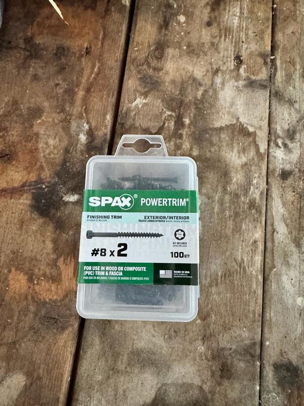 SPAX 8 x 2in. Exterior / Interior Finish Partial Thread Powertrim Trim ...