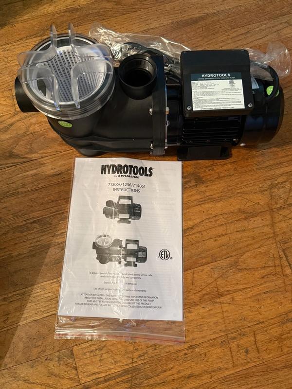 Swimline HydroTools Hydro Flo 0.35HP 2400 GPH 3450 RPM Vertical ...
