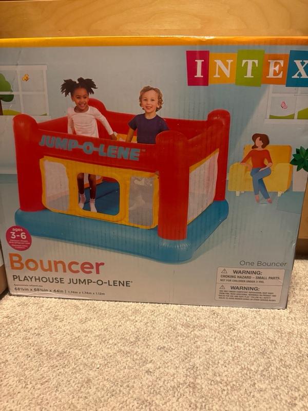 Intex Inflatable Jump-O-Lene Trampoline Bounce House with 120V Electric ...