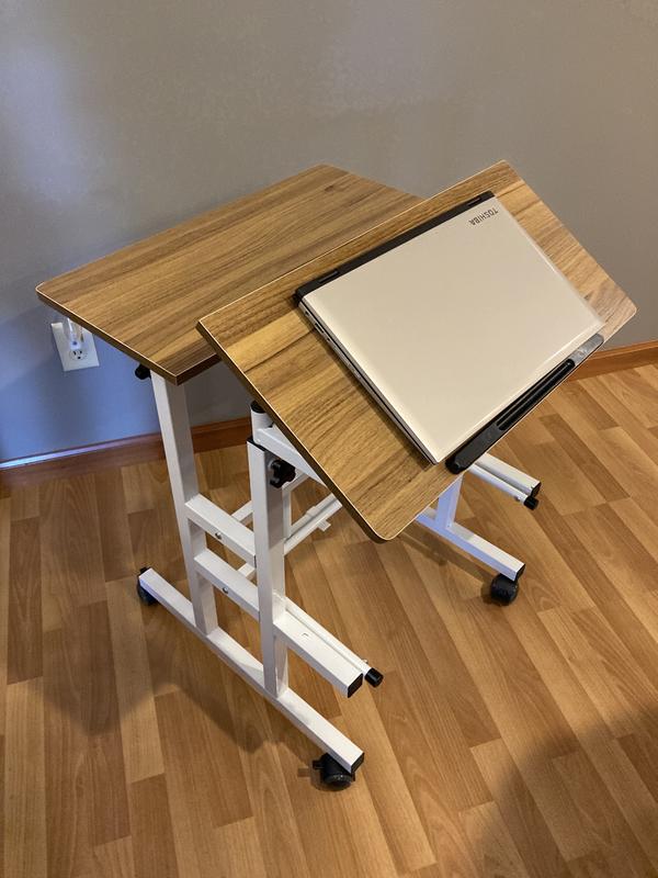 SDADI L101XWFDT Adjustable Height Mobile Standing Office Computer Desk ...