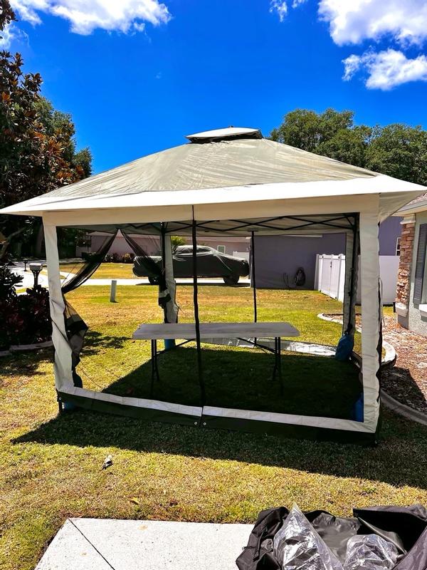 SUNTIME 12-ft x 12-ft Square Green Pop-up canopy in the Canopies ...