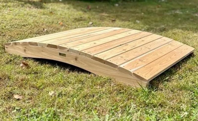 All Things Cedar 2-ft Natural Cedar Garden Bridge FB24 at Lowes.com