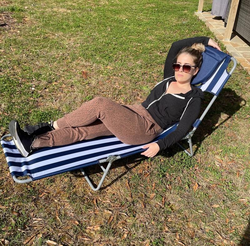 Ostrich Chaise Lounge Folding Portable Sunbathing Beach Chair (3 Pack ...