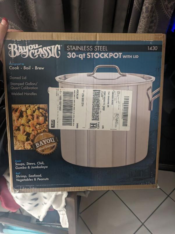 Bayou Classic 30 Quart / 7.5 Gallon Stainless Steel Brew Kettle Pot ...