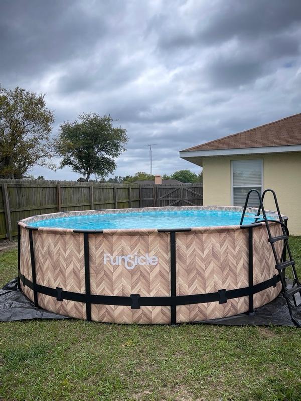 Funsicle 14ft x 42 Inch Oasis Round Outdoor Above Ground Swim Pool in ...