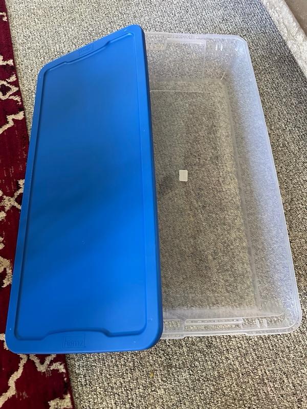 Homz Products Homz Snaplock 41 Qt Stackable Plastic Storage Container w ...