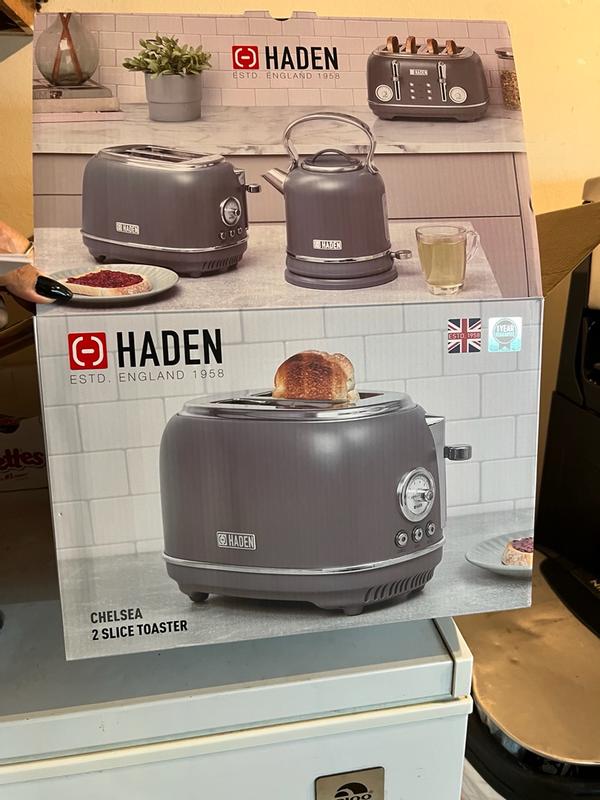Haden Chelsea Stainless Steel 2 Slice Toaster with Extra Wide Slots in ...