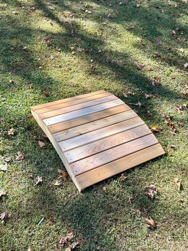 All Things Cedar 36-ft Natural Cedar Garden Bridge FB36 at Lowes.com