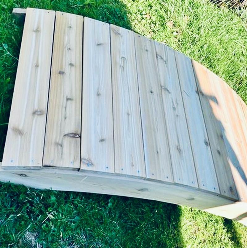All Things Cedar 4-ft Natural Cedar Garden Bridge FB48 at Lowes.com