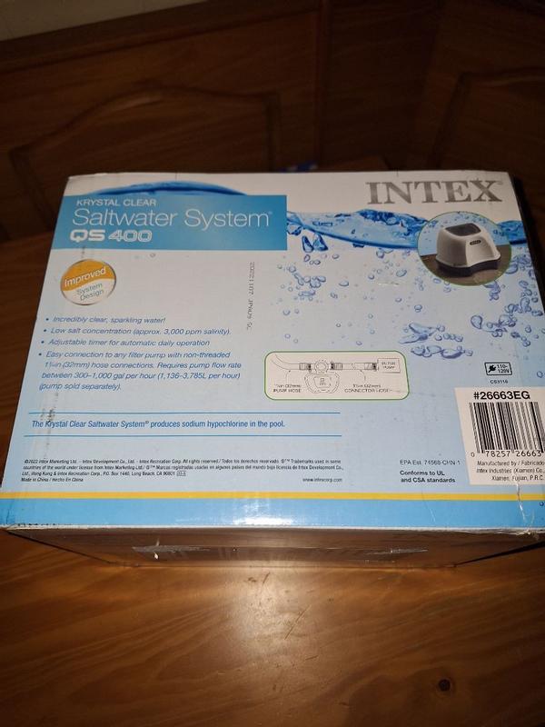 Intex 26663EG Saltwater 4500-Gallon Chlorine generator Pool Sanitation ...