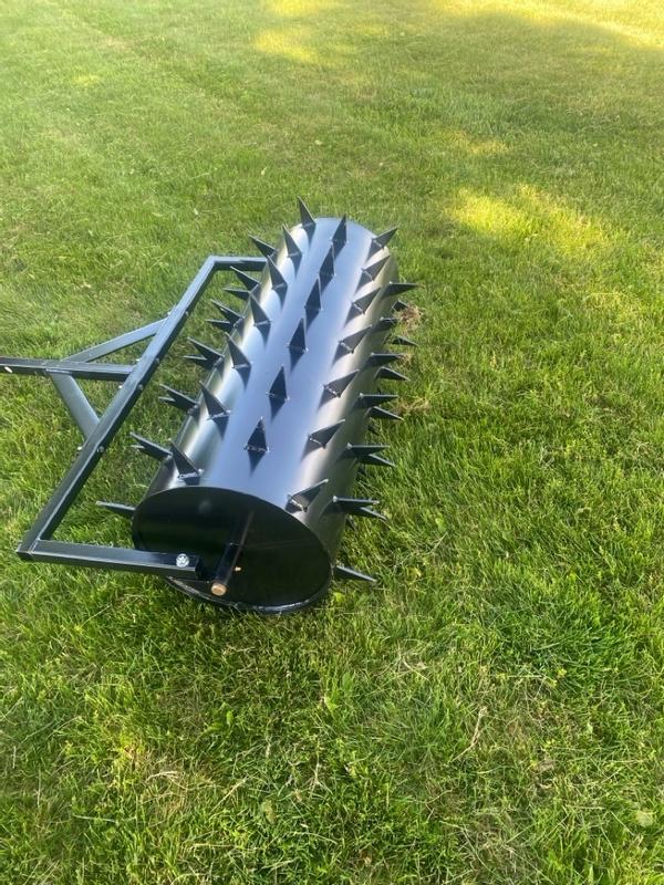 Yard Tuff Steel Spike Lawn Aerator Roller with 36-Inch Width Black in ...