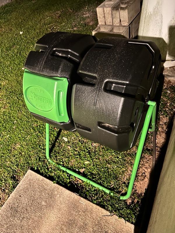 FCMP Outdoor HOTFROG 37 Gallon Dual Body Rotating Tumbling Composter ...