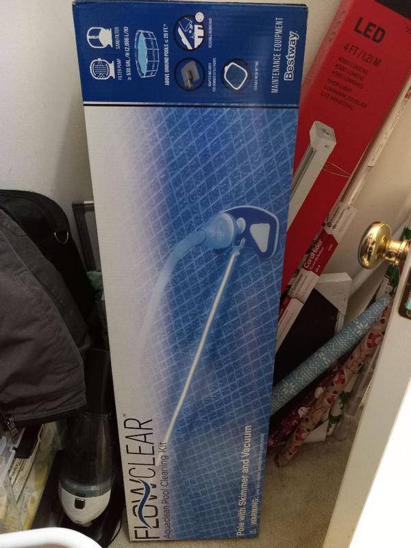 Bestway Flowclear AquaClean 110 Inch Pool Vacuum for 20 Feet Above ...